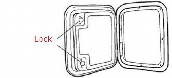 Roadtrek Hymer cassette door lock - Mobilife RV Centre