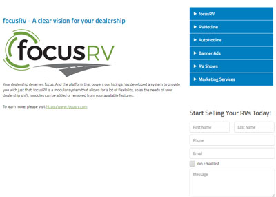 focusRV - RV Dealer Website Design and Management Suite
