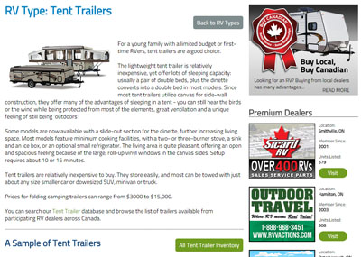 RV Types: Learn about Tent Trailers - RVHotline.com